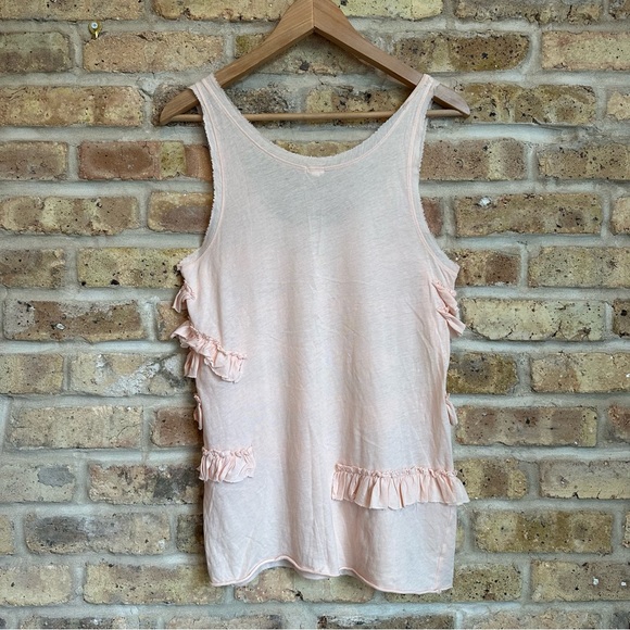J. Crew | Tops | J Crew Light Pink Cotton Ruffle Tank | Poshmark
